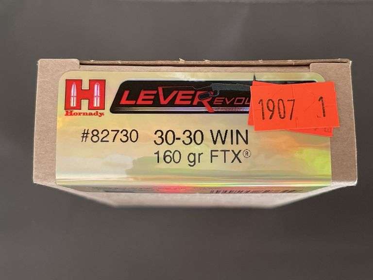 20 rounds Hornady "LEVERevolution" 30–30 win 160 grain FTX ammunition ...