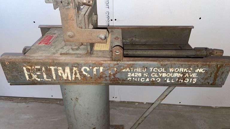 BeltMaster Matheu Tool Works Inc. Polishing Back Idlers serial No. 81 ...
