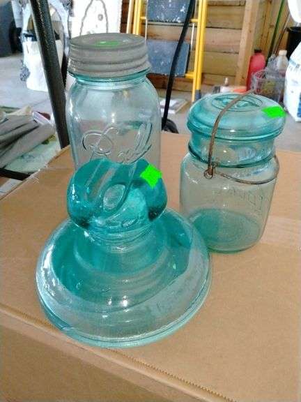 Glass insulator and Ball Jars - Metzger Property Services, LLC