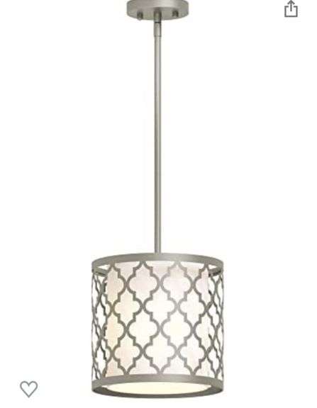 Getinlight Modern Pendant Lighting For Kitchen Island, 1-Light Drum ...