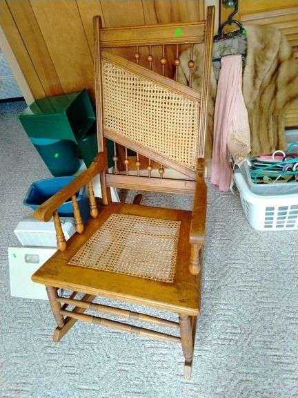Ball and Rod Cane rocking chair - Metzger Property Services, LLC