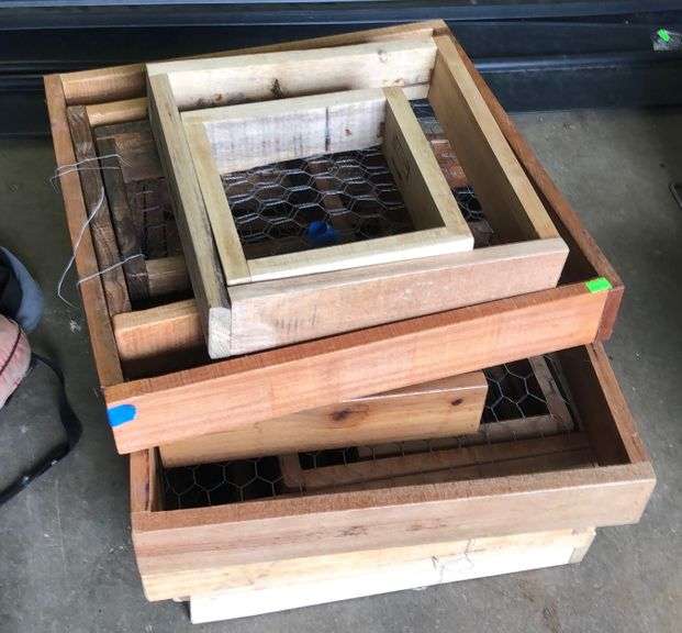 Wooden crates with chicken wire - Metzger Property Services, LLC