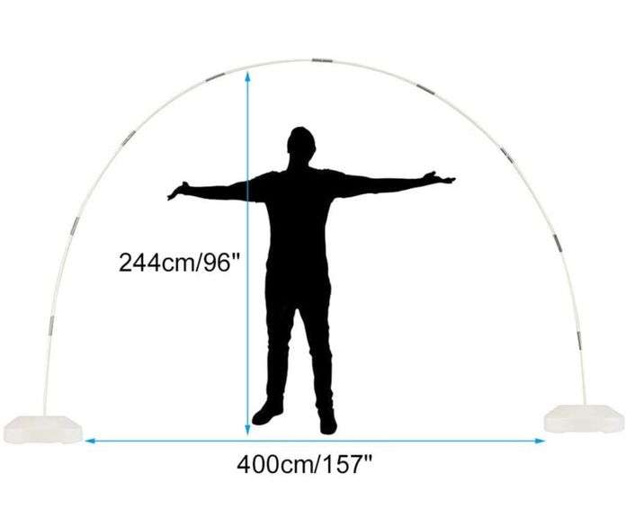Amon Tech Balloon Arch Kit,13FT wide&8FT tall Arc Balloon Stand with ...