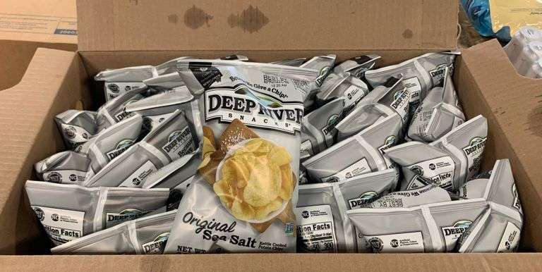 Box of Deep River Snack Chips Original Sea Salt - Metzger Property ...