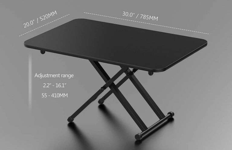 FITUEYES Height Adjustable Standing Desk 30'' Gas Spring Riser Desk ...