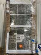29.75” x 56.75” 70 series double hung white vinyl window with nailing ...