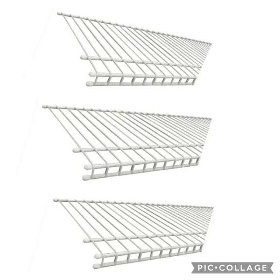 3- ClosetMaid SuperSlide 12 ft. x 12 in. Ventilated Wire Shelf ...