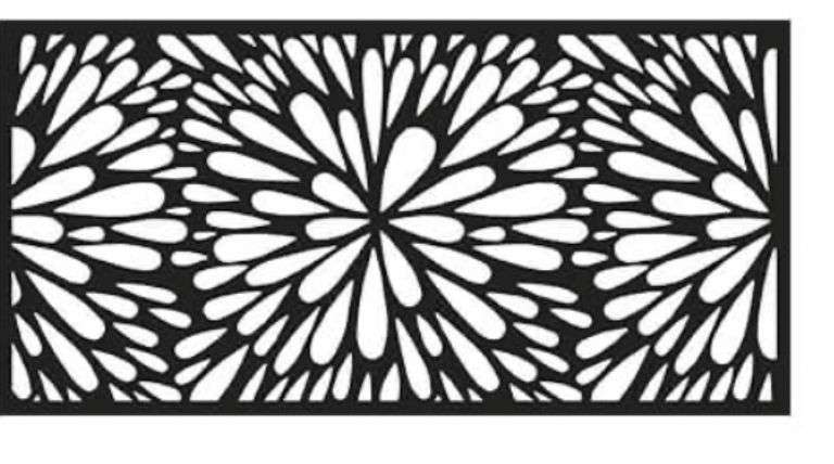 Peak products 48 in. W x 24 in. H Starburst Black Plastic Decorative ...