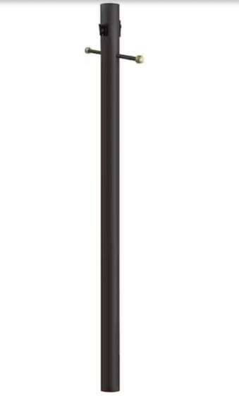SOLUS 7 ft. Bronze Outdoor Lamp Post, Traditional Direct Burial Light ...