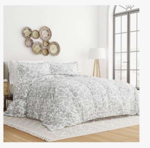 Patterned Reversible Down Alternative Comforter Set, 3-Piece, Full ...