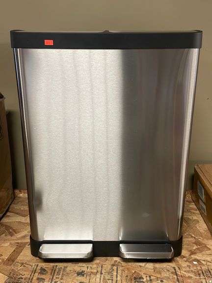 iTouchless SoftStep 16 Gallon DENTED Step Trash Can & Recycle Bin with ...