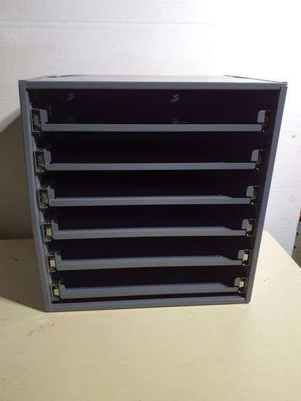 Durham MFG Grey Metal Slide Drawer Cabinet 15.5x11.75x16.25. *DAMAGED ...