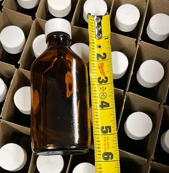 (30) Amber bottles with plastic caps - Metzger Property Services, LLC