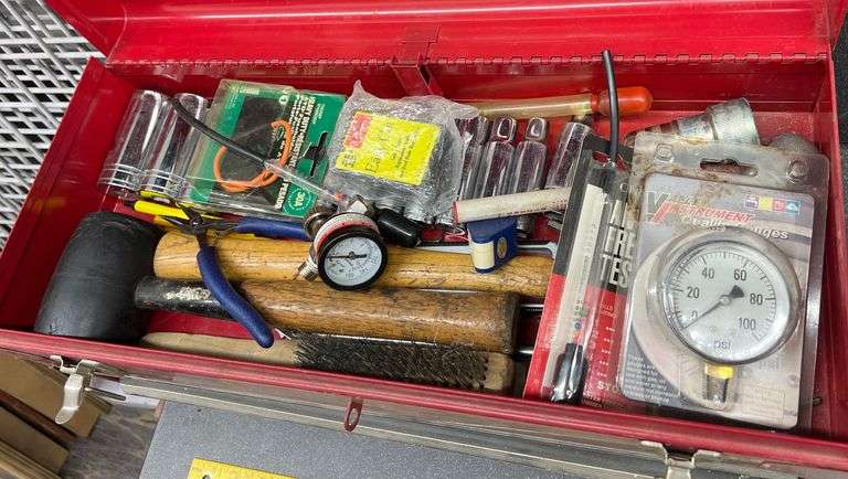 3-Drawer Metal tool box & Contents - Metzger Property Services, LLC