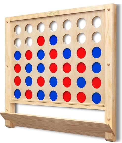 GoSports Wall Mounted Giant 4 in a Row - Jumbo Four in a Row with Coins ...