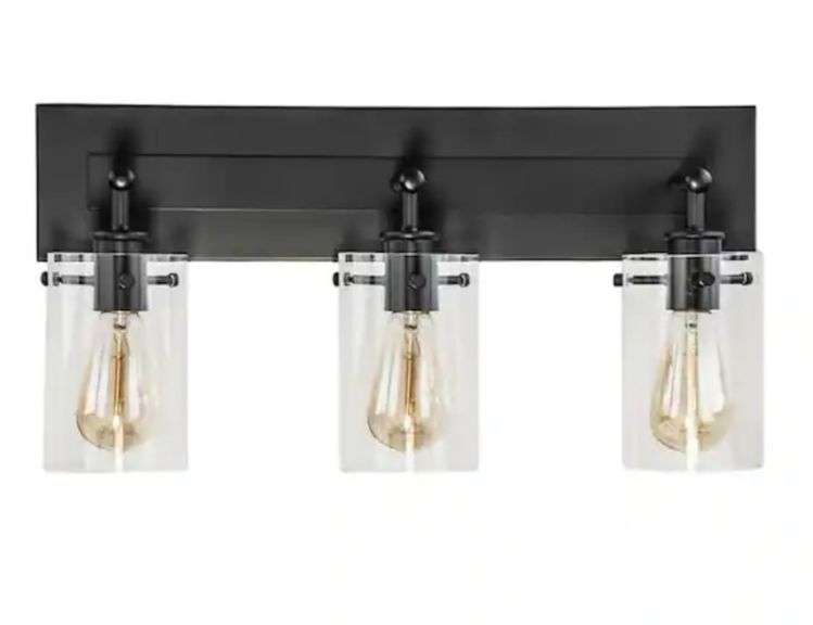 Hampton Bay Regan 21 in. 3-Light Espresso Bronze Bathroom Vanity Light ...