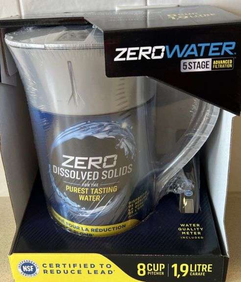 Zero Water 8-Cup Water Filter Pitcher Dispenser 5 Stage Advanced ...