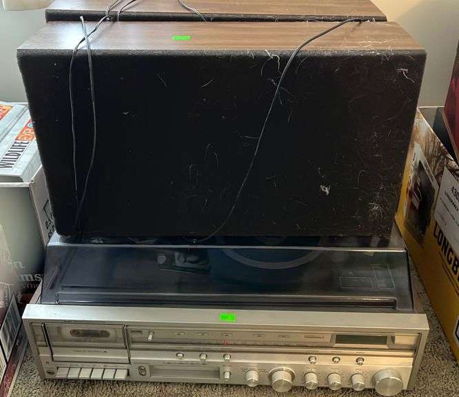 Sears AM/FM Stereo System w/ speakers, turntable, cassette & 8-track ...