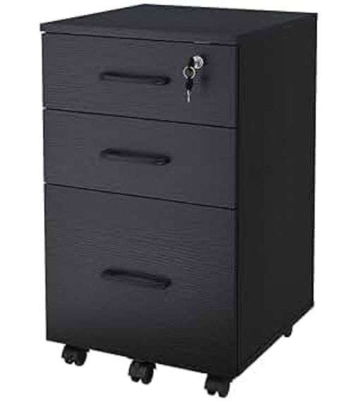Wooden Locking File Cabinet with Storage Removable File Cabinet-3 ...