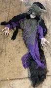 Haunted Hill Farm Life-Size Poseable Scary Skeleton Witch with Touch ...