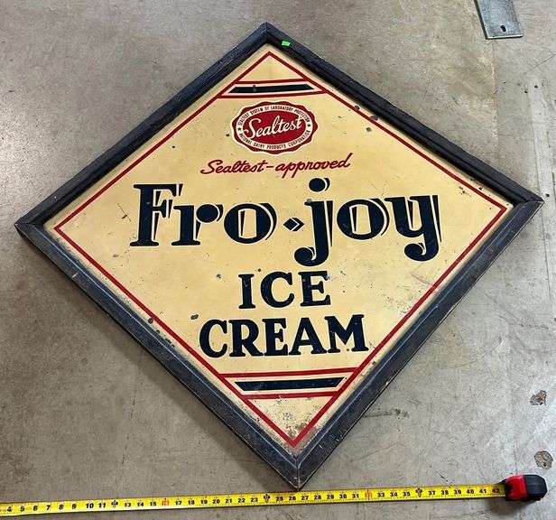 Smallest Flo-Joy ice cream metal sign 36x36" - Metzger Property ...