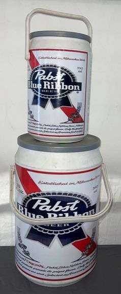 Two - Pabst Blue Ribbon Coolers 8”x14”, 12”x20.5” - Metzger Property ...