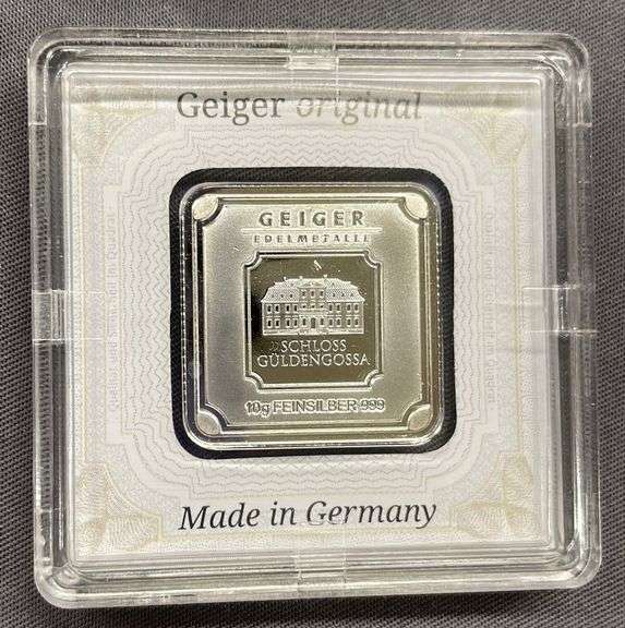 Geiger Edelmetalle 10g Fine Silver Bar - Metzger Property Services, LLC