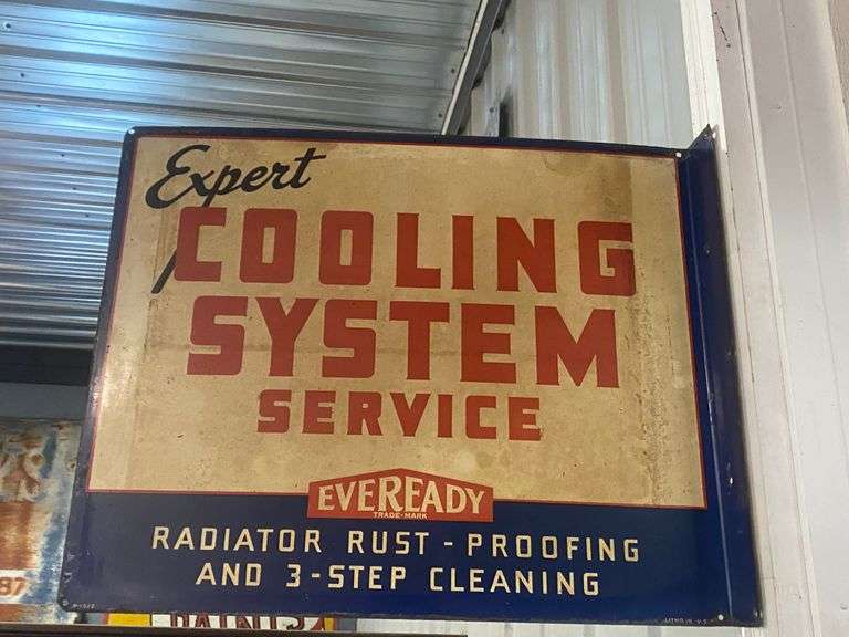 Everyready cooling system metal flange sign 18”x22.25”, double sided ...