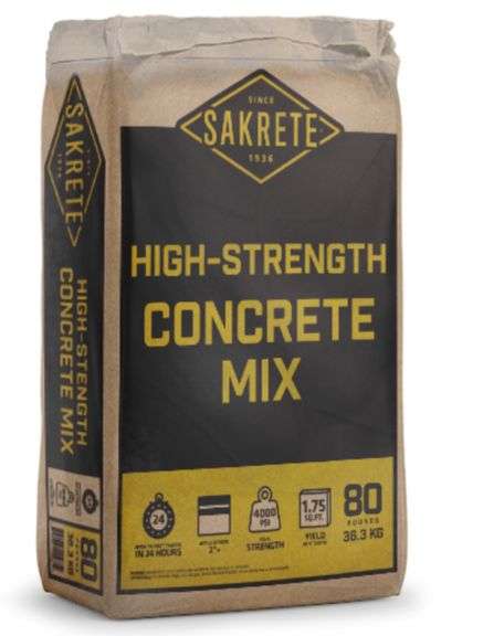 Sakrete High Strength Concrete mix 80lbs - Metzger Property Services, LLC