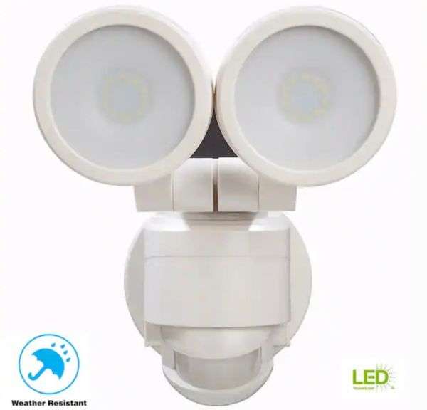 80 Watt Equivalent 1200 Lumen 180 Degree White Motion Sensing Dusk to ...