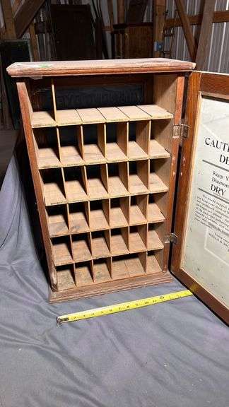 Vintage Diamond Dyes Double-Sided Display Case 15.25”x24.5”x8.5 ...