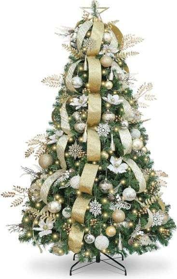 WBHome 7FT Decorated Artificial Christmas Tree with Ornaments and ...