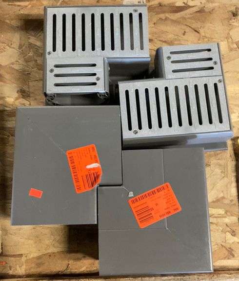 4 - Spee-D Channel Drain 90 Degree Elbow and Grate, Gray Plastic ...