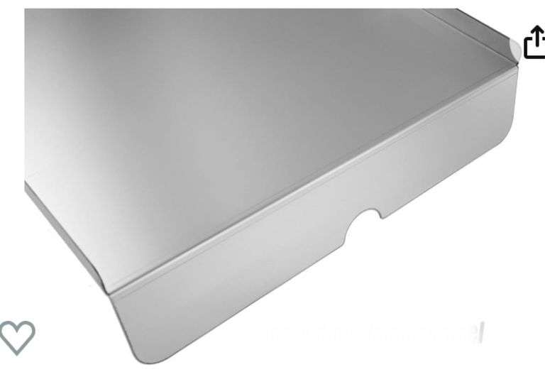 Steel Drip Pan Heat Baffle-small bend in metal-32”x15.5”& 3 foil trays ...