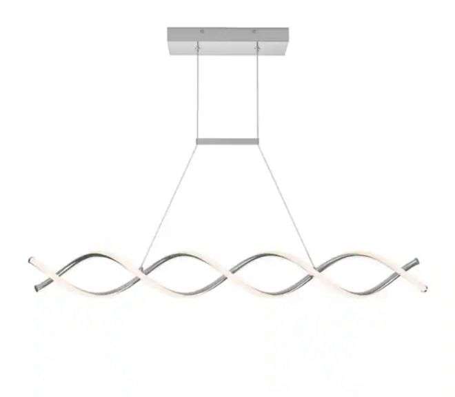 Artika DNA Linear 16-Watt 1 Light Chrome Modern Integrated LED Pendant ...