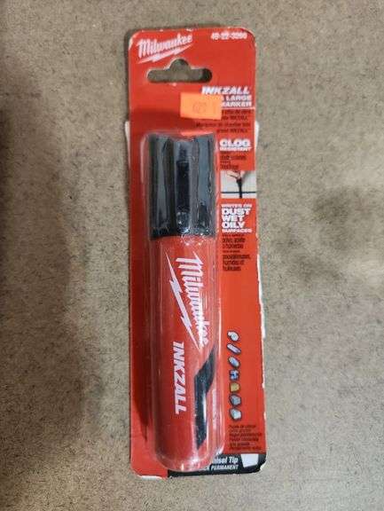 Milwaukee INKZALL Black Extra Large Chisel Tip Jobsite Permanent Marker ...
