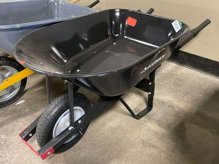 Husky 6 cu. ft. Steel Wheelbarrow with Flat Free Tire - Metzger ...