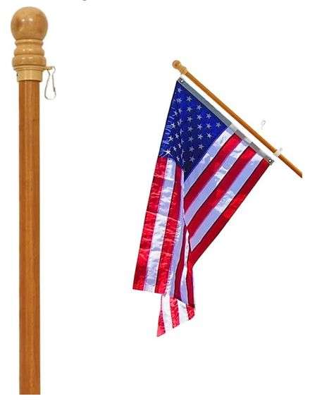 56" Solid Pine Wooden House Flagpole - Metzger Property Services, LLC