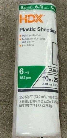 HDX 10 ft. x 25 ft. Clear 6 mil Plastic Sheeting - Metzger Property ...