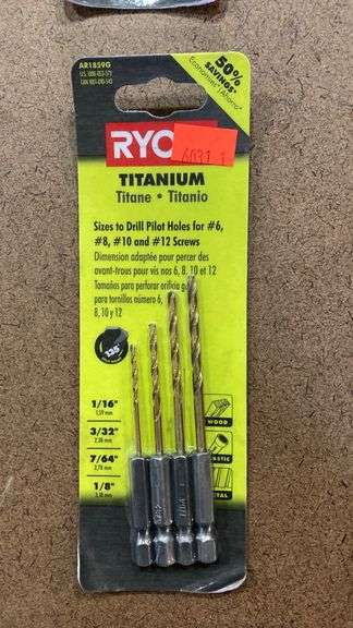 RYOBI SpeedLoad+ Titanium 4-Piece Hex Shank Pilot Drill Bit Set ...