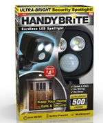 Ontel Handy Brite Ultra-Bright Cordless LED Security Spotlight, 500 ...