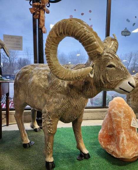 Cast aluminum custom painted ram 48" L x 41"T - Metzger Property ...