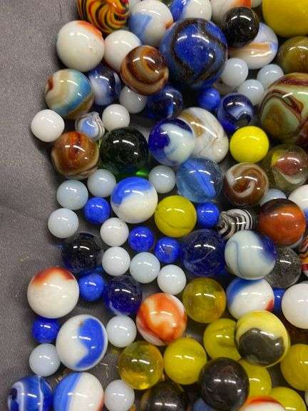 Large Assortment of Marbles Inc. mini and some with writing - Metzger ...