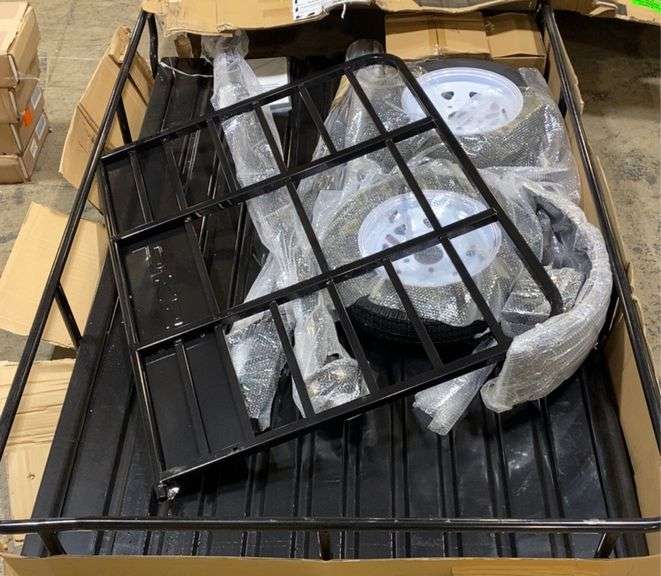 4 ft. x 6 ft. 1,295 lbs. Payload Capacity Open Rail Steel Utility ...