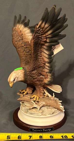 Bald eagle masterpiece porcelain by Homco - Metzger Property Services, LLC