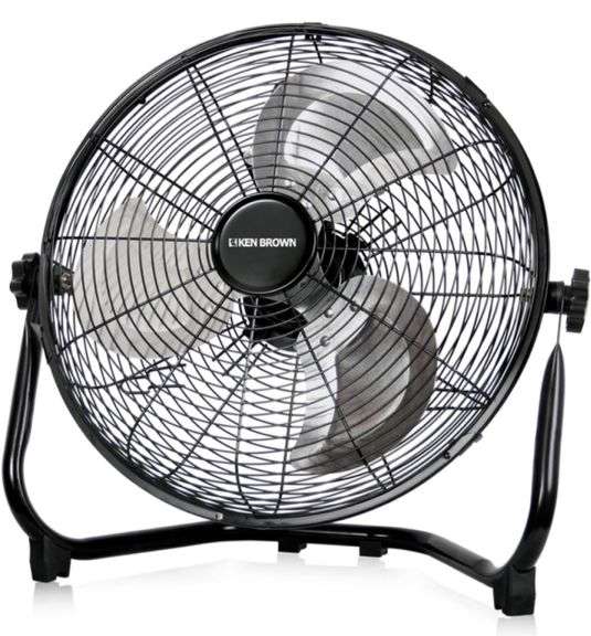 KEN BROWN 14 Inch High Velocity Floor Fan 3-Speed 360° Adjustable ...