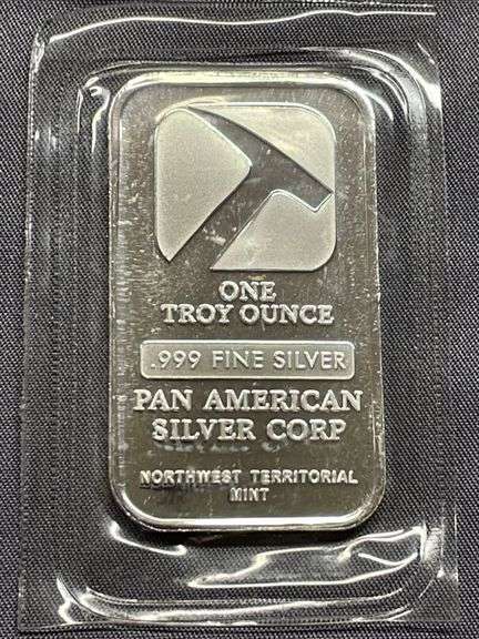 Northwest Territorial Mint, Pan American Silver Corp 1 Oz. Silver Bar ...