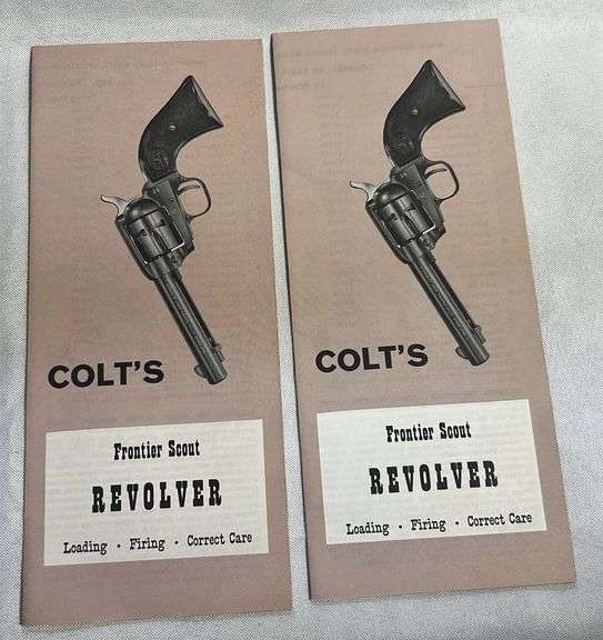 Two - Vintage Colt Frontier Scout Revolver Brochures - Original ...