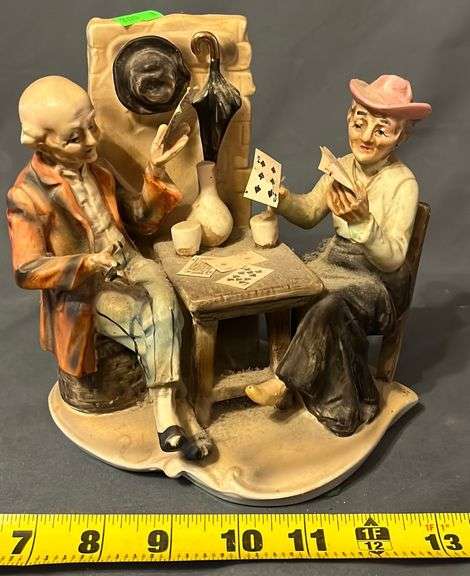 Playing cards Couple Homco porcelain figurines - Metzger Property ...