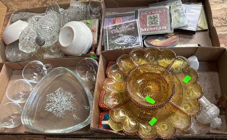 Amber Glass Relish Tray 11.5”W with Bowl 5”W, Vintage Bottle assortment ...